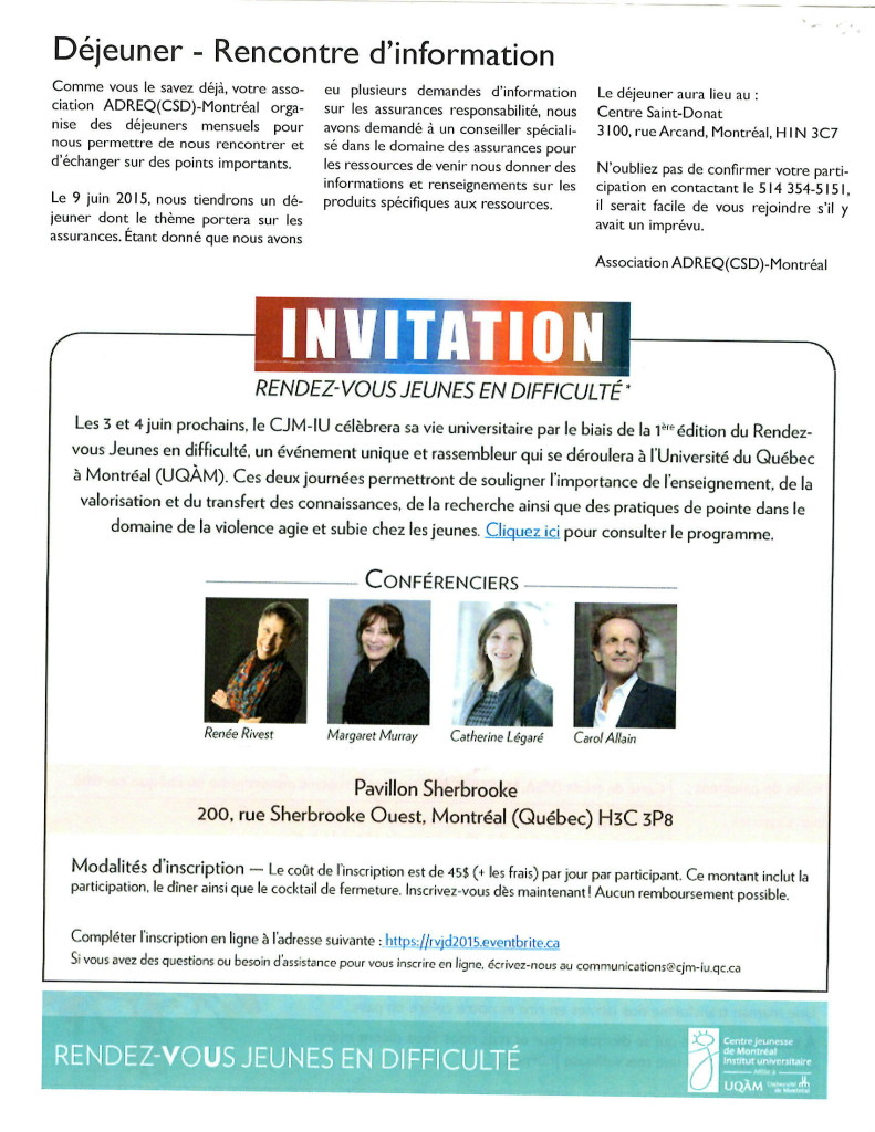 Ici nous accueillons un enfant Mai 2015 - Association démocratique des ...